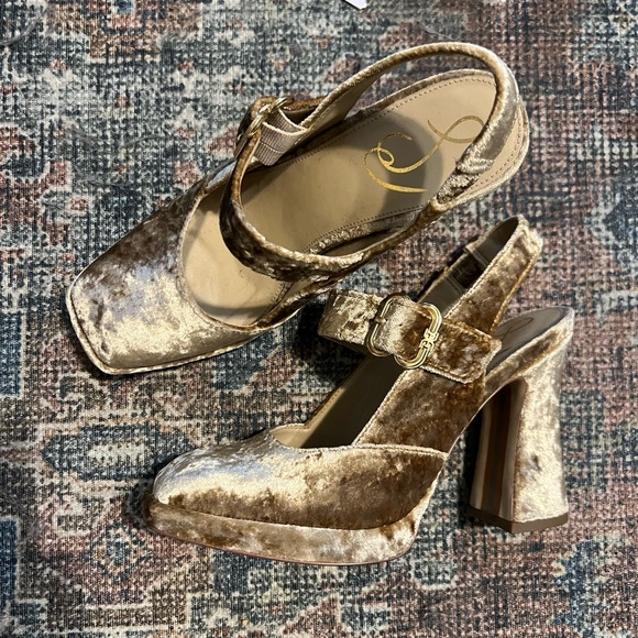 Sam Edelman | Shoes | Elegant Velvet Platform Heels | Poshmark